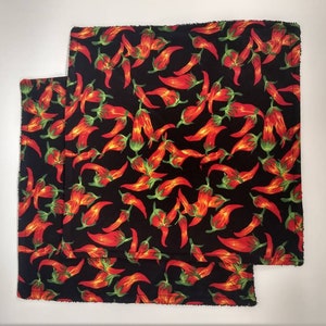 Chili Pepper Kitchen Towel Terry Cloth Set - Etsy
