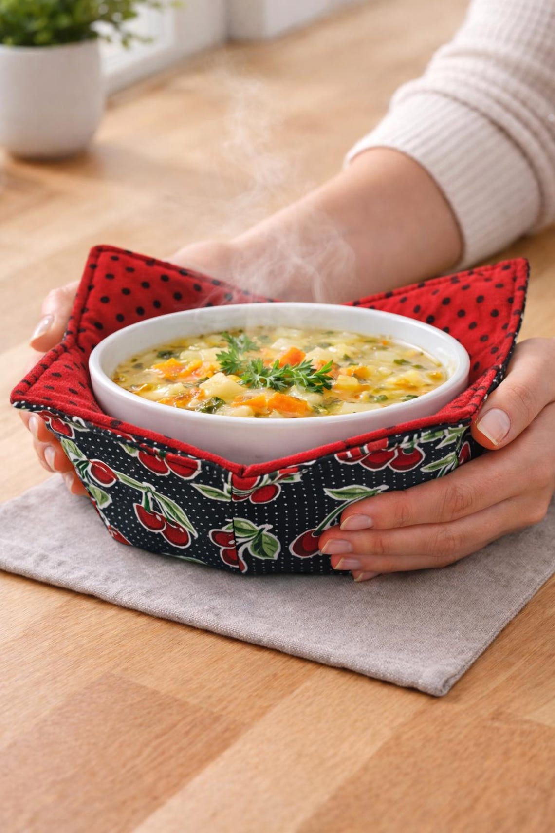 Extra Large Microwave Bowl Cozy - 14 Inch Serving Bowl Holder - Etsy