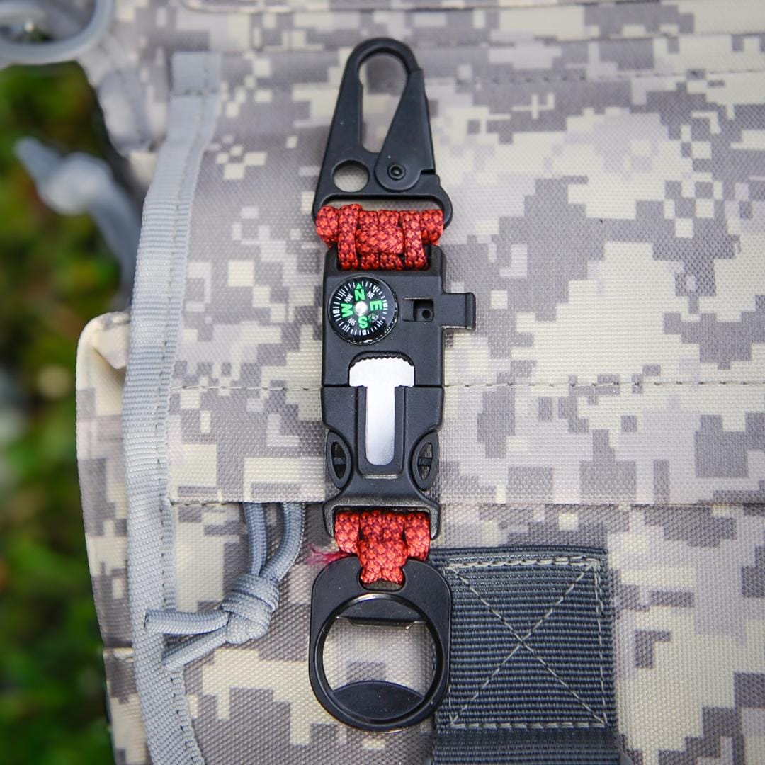 Paracord Survival Tool-6 in 1 Clip On, -paracord Survival Flint-bottle ...