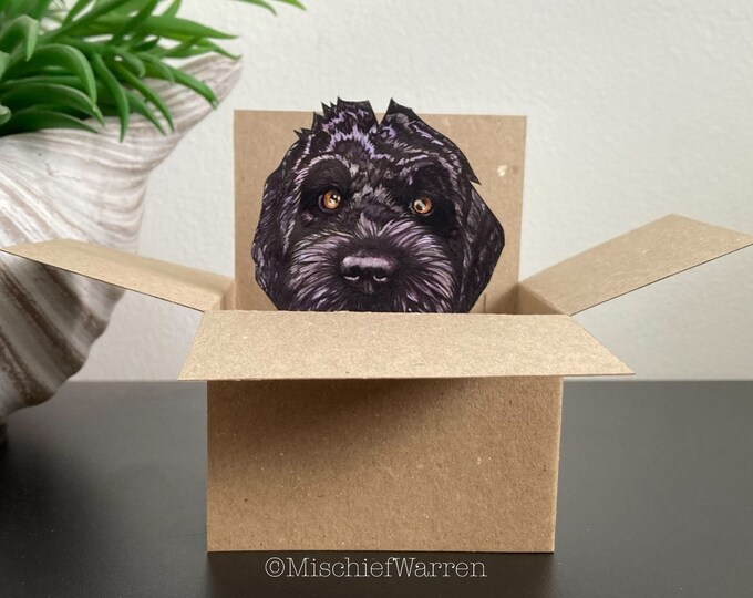 Personalised Black and White Cockapoo Christmas Card - Etsy