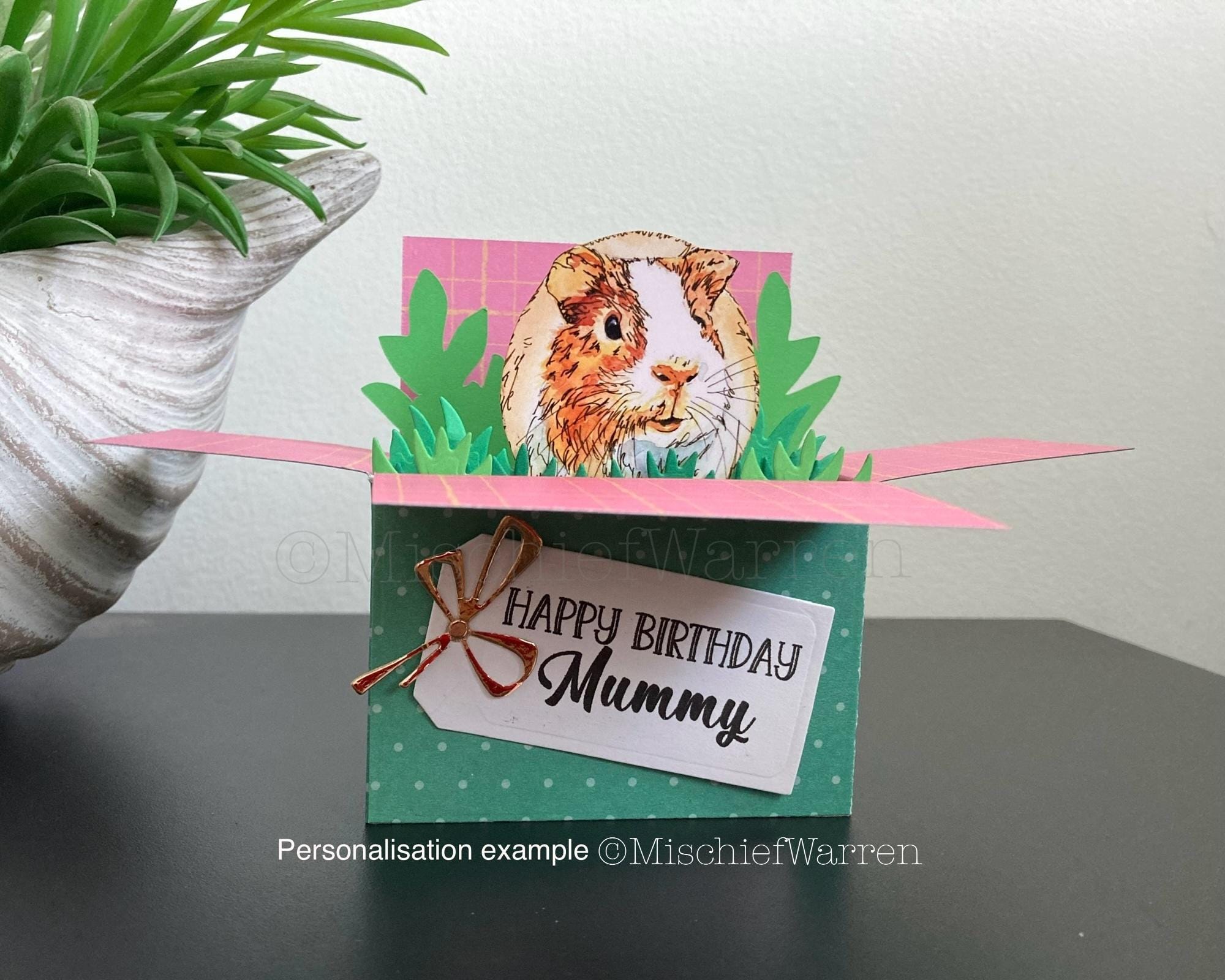 Guinea Pig "pop-up" Box Card: Personalised 3D Gift Card Holder - Etsy