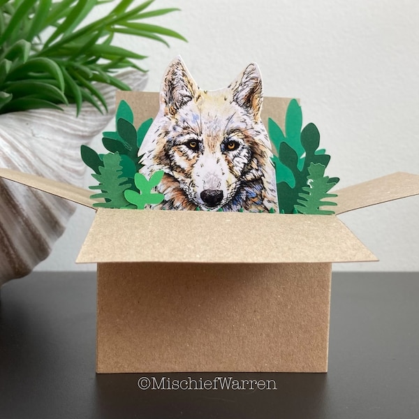Wolf Card - Etsy
