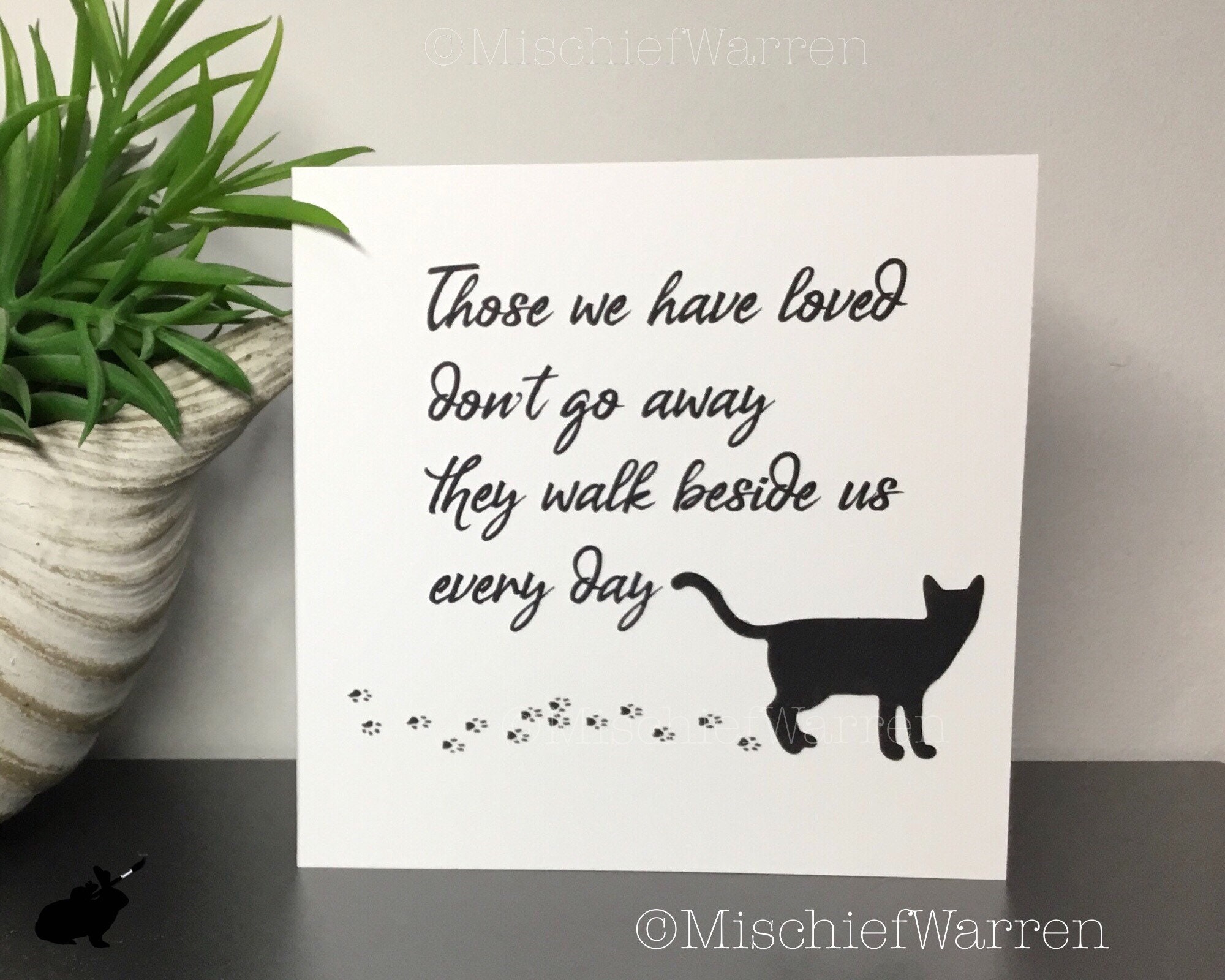 Pet Cat Loss Sympathy Card for Cat Owner Condolence in - Etsy UK