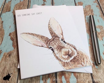 Funny Bunny Card | Etsy