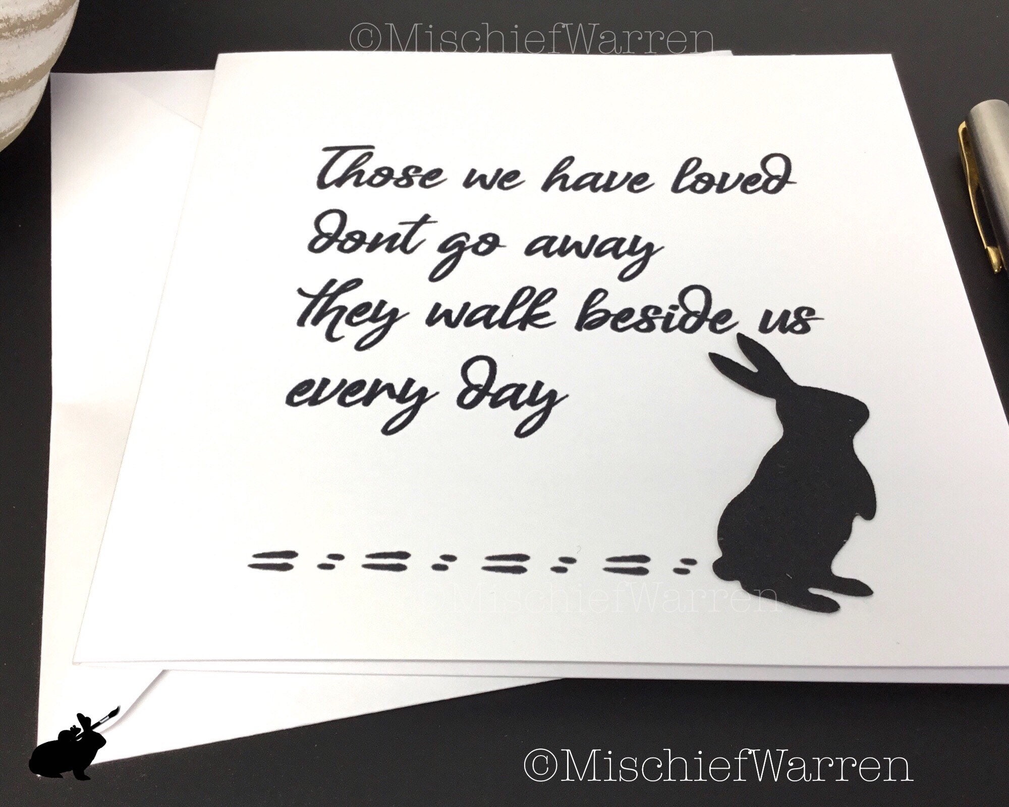 Sympathy Card for Rabbit Owner Condolence in Bereavement. - Etsy UK
