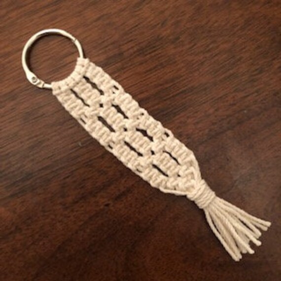 Macrame Keychain Macrame Tutorial Diy Keycahin Diy Macrame Etsy 