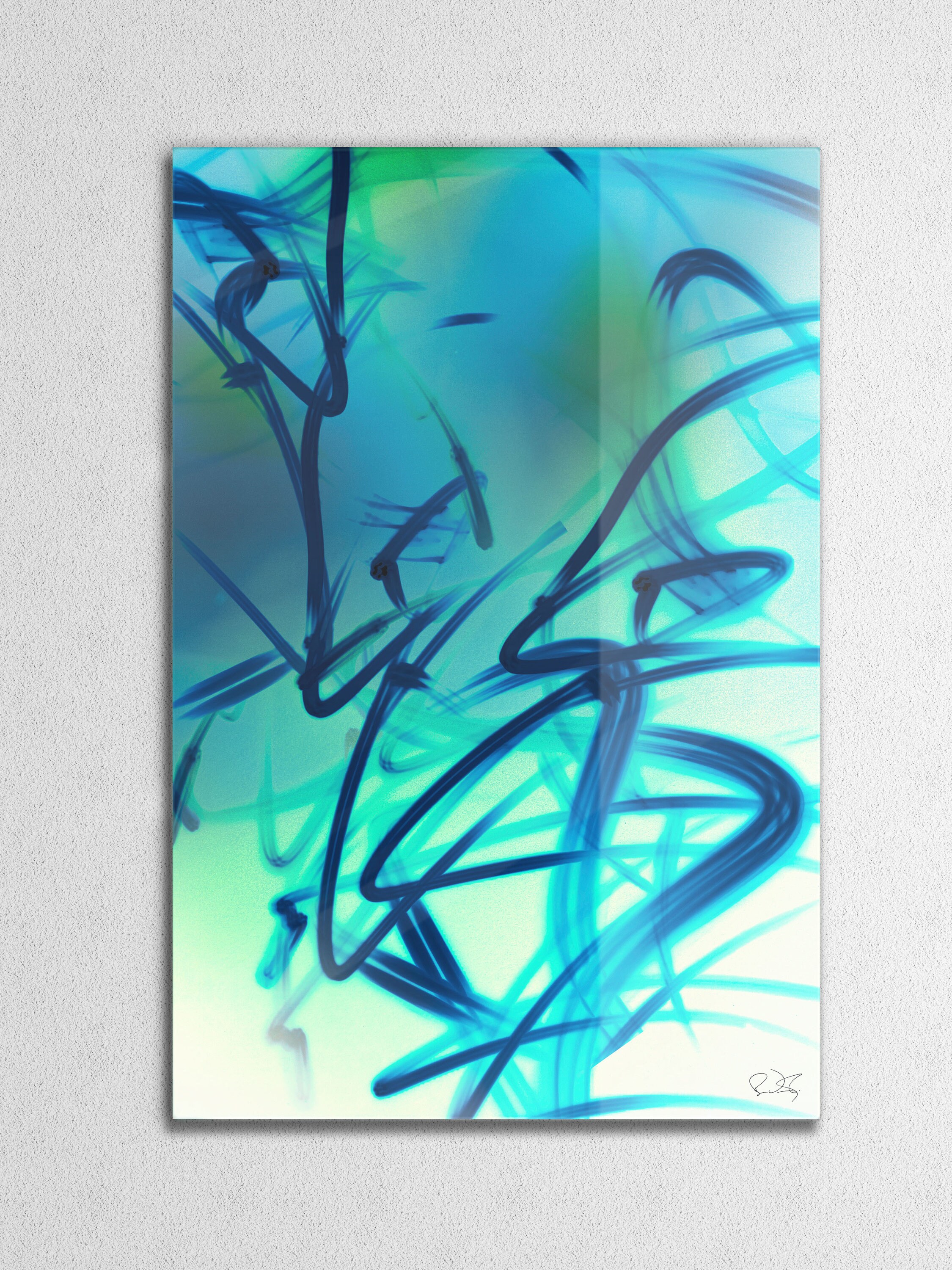 Modern Abstract Graffiti Wall Art Large Framed Painting | Etsy