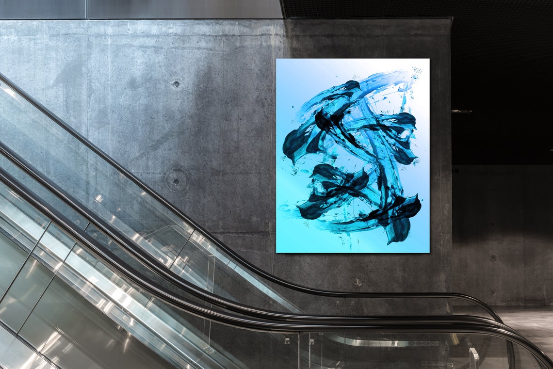 Wall Art Abstract Painting Print 'cold Expressions' - Etsy