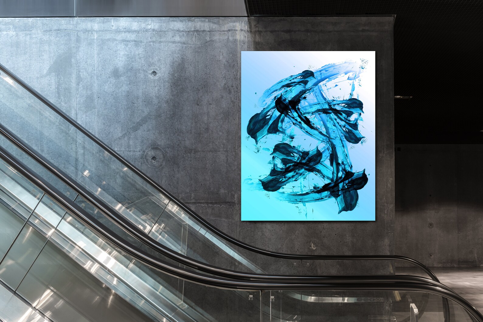 Wall Art Abstract Painting Print 'cold Expressions' - Etsy