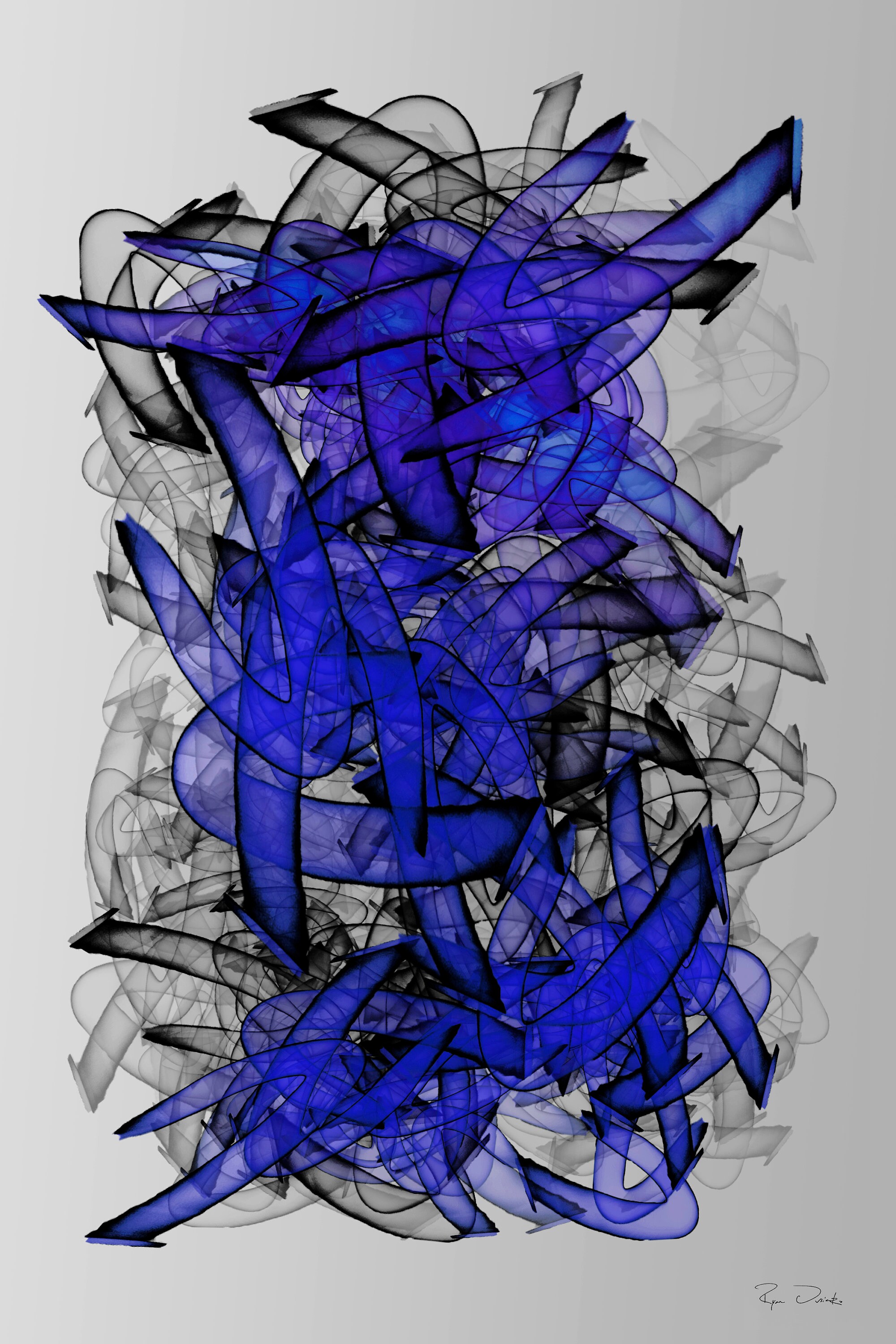 Ultra Violet Modern Abstract Graffiti Wall Art Painting - Etsy