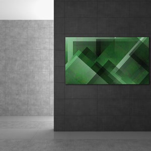 Geometric Wall Art 'elegant Emerald' - Etsy