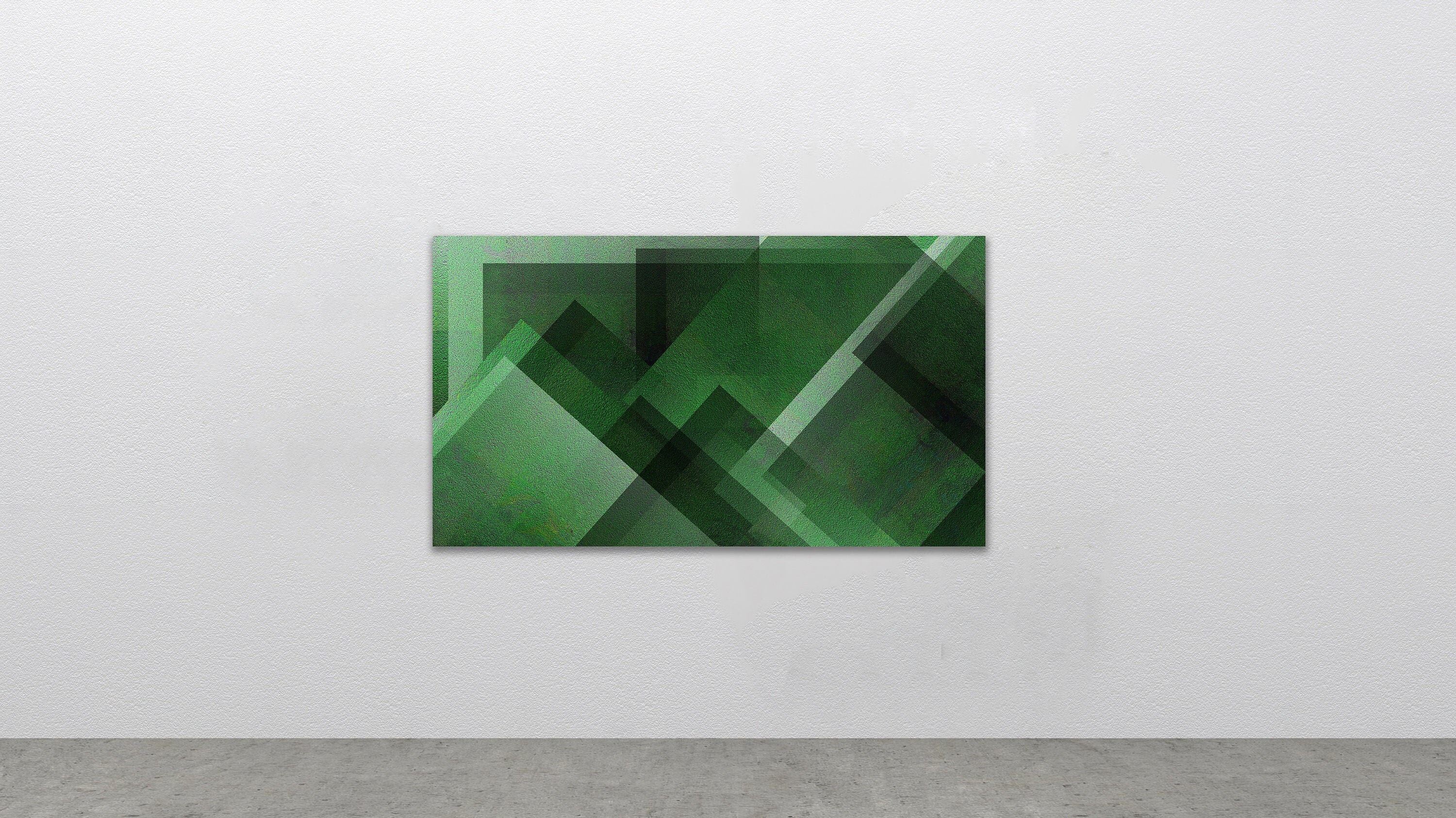 Geometric Wall Art 'elegant Emerald' - Etsy