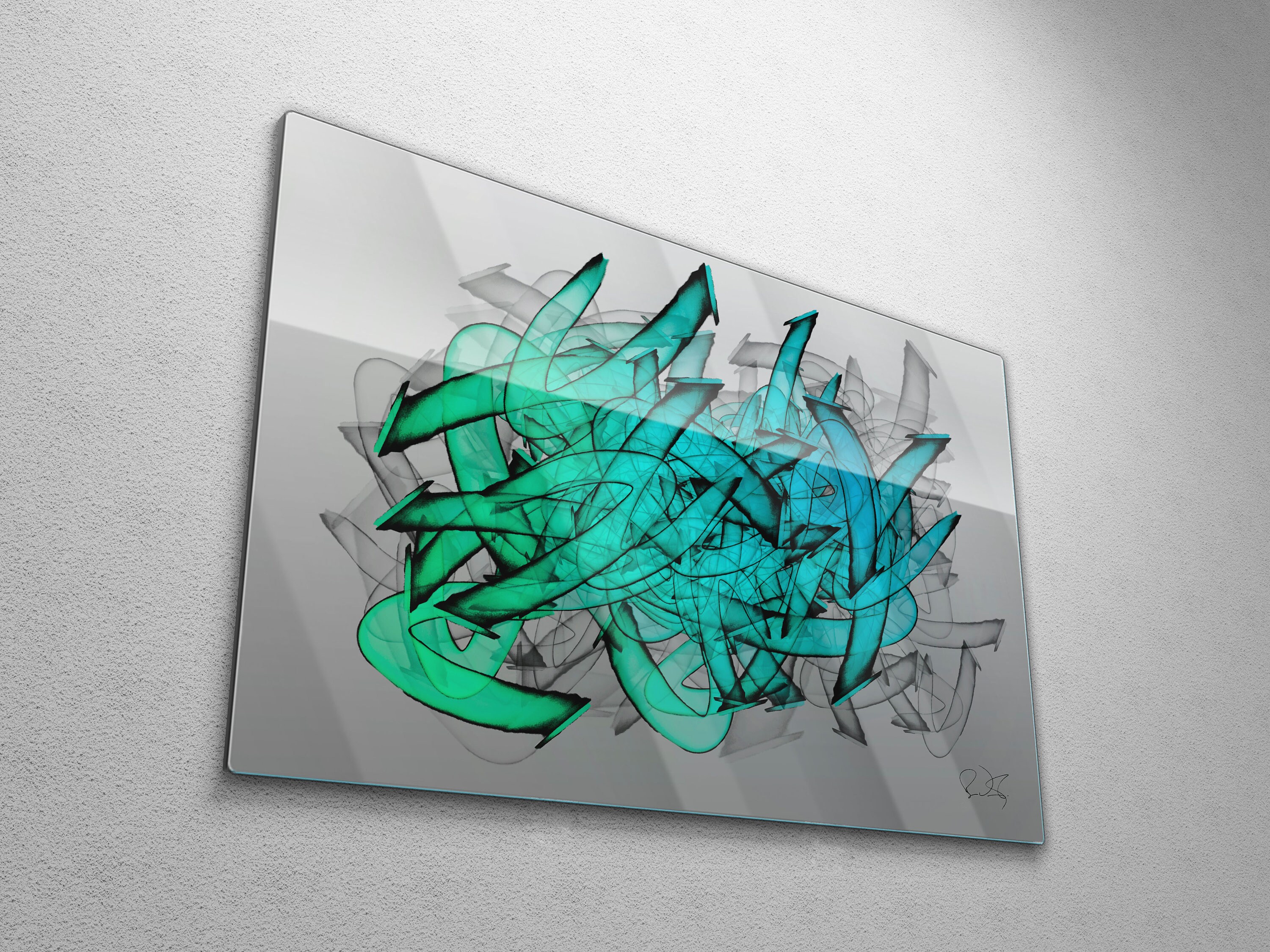 Modern Abstract Graffiti Wall Art, Large Contemporary Painting - Etsy