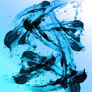 Wall Art Abstract Painting Print 'cold Expressions' - Etsy