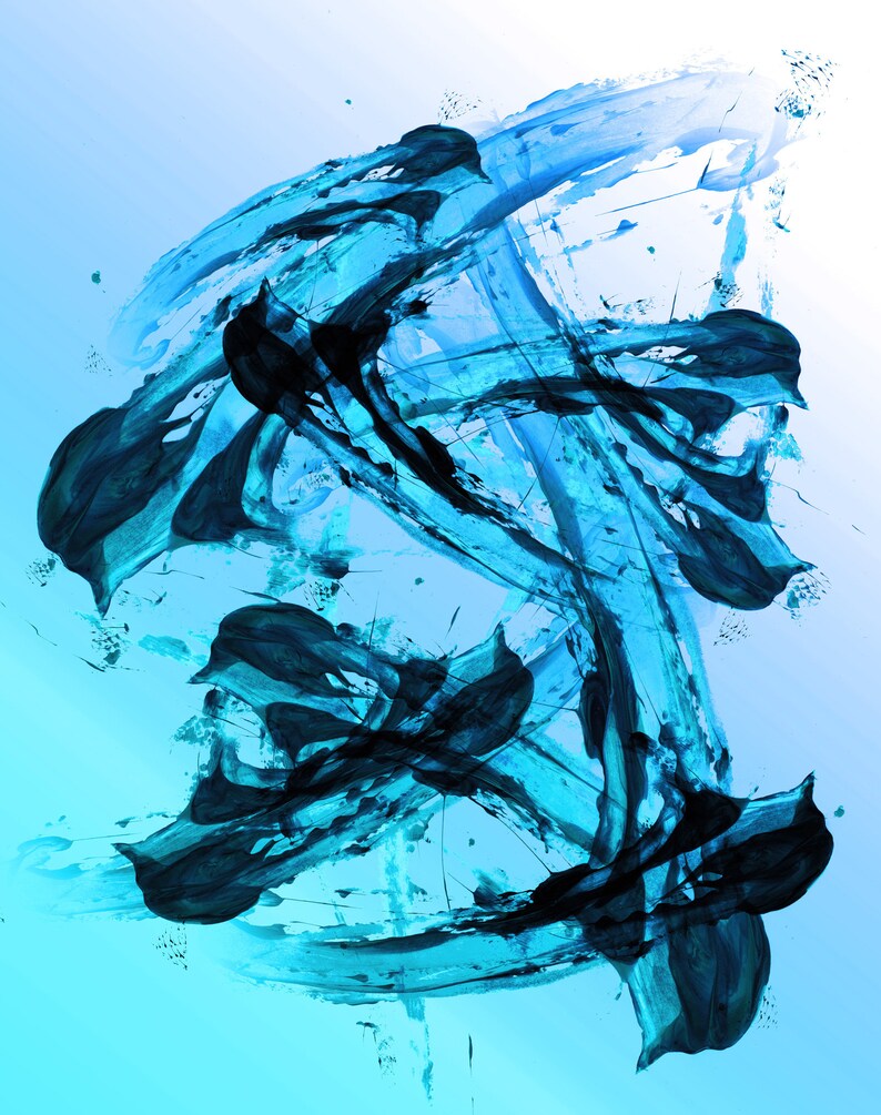 Wall Art Abstract Painting Print 'cold Expressions' - Etsy