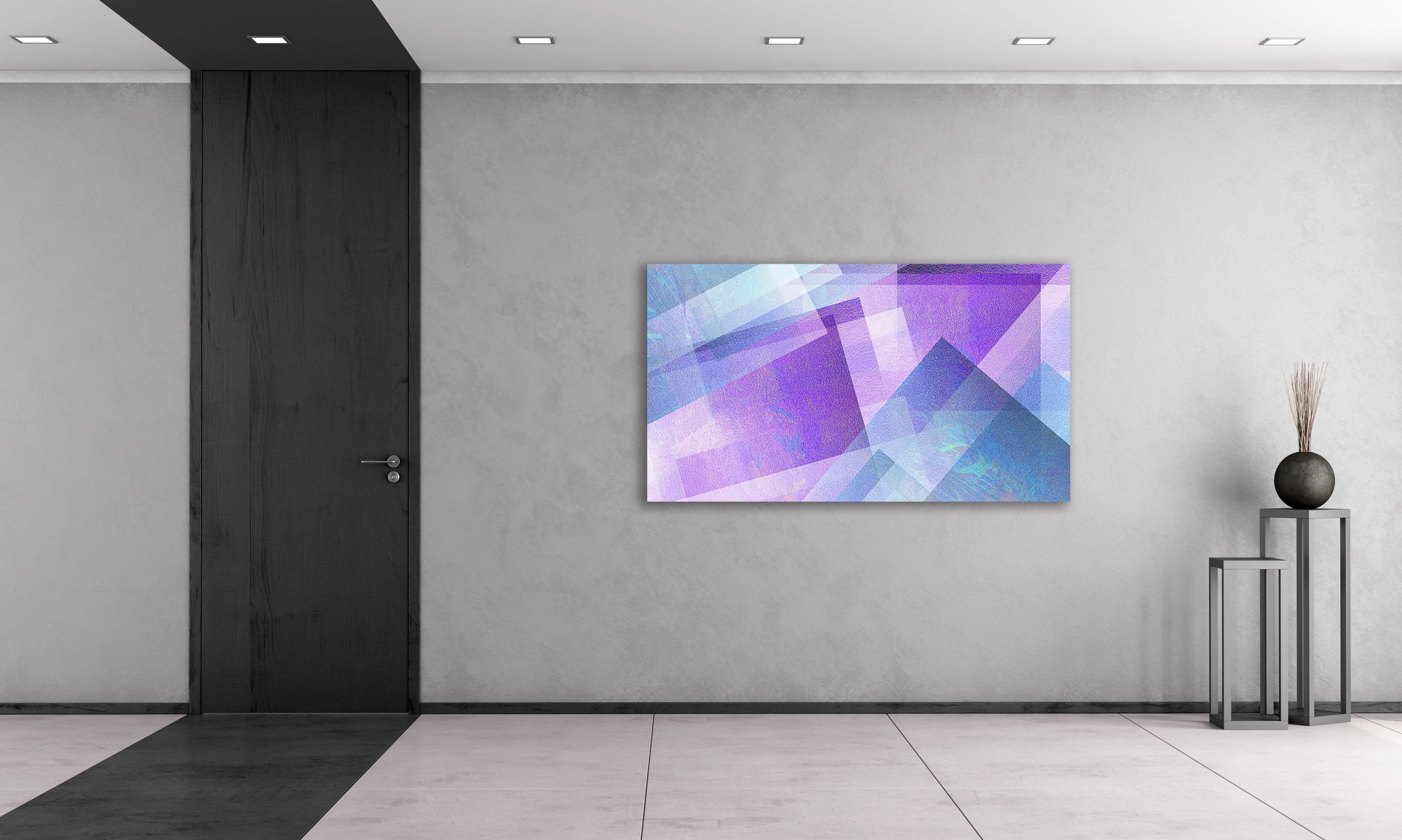 Horizontal Geometric Abstract Art Print 'beautiful Blue and Purple' - Etsy