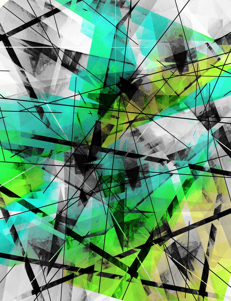 Digital Geometric Urban Art Print 'breaking Boundaries' - Etsy