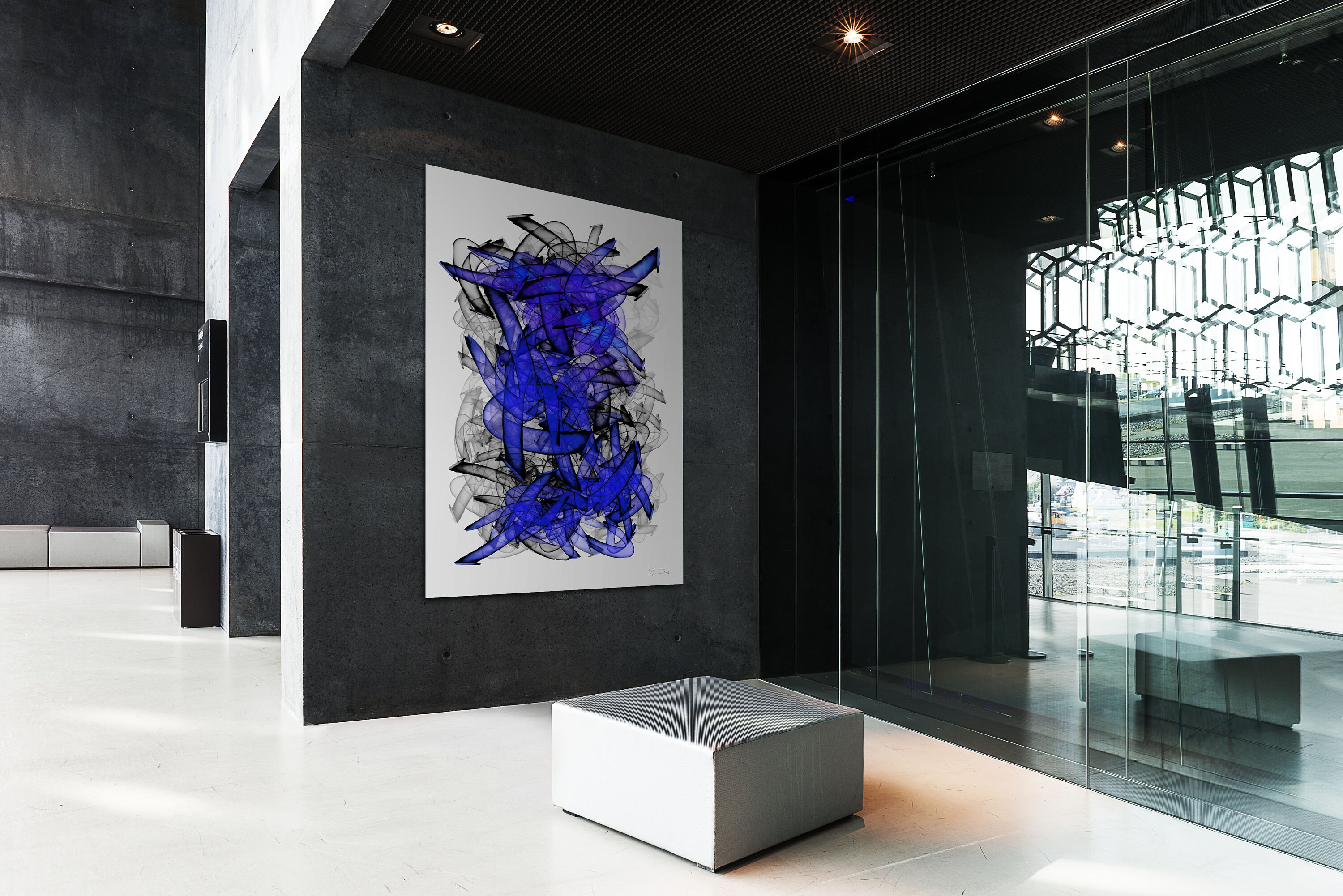 Ultra Violet Modern Abstract Graffiti Wall Art Painting - Etsy