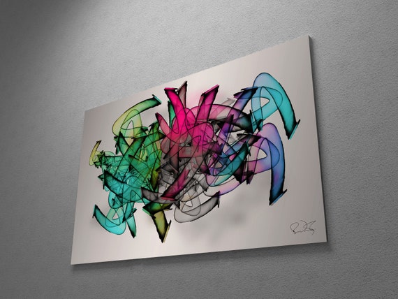 Colorful Futuristic Graffiti Art 'Structura 01' | Etsy