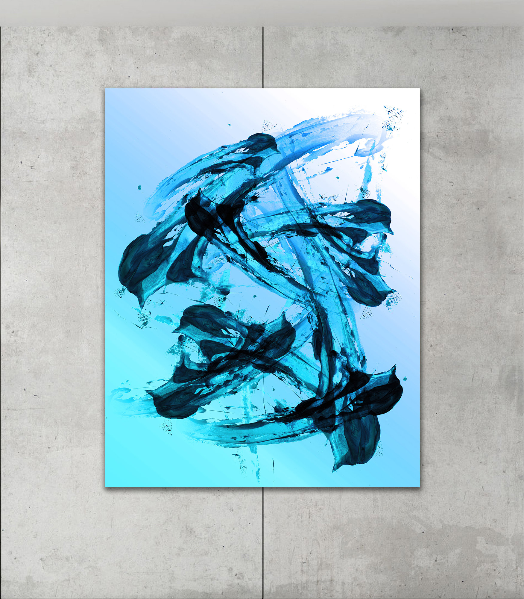 Wall Art Abstract Painting Print 'cold Expressions' - Etsy