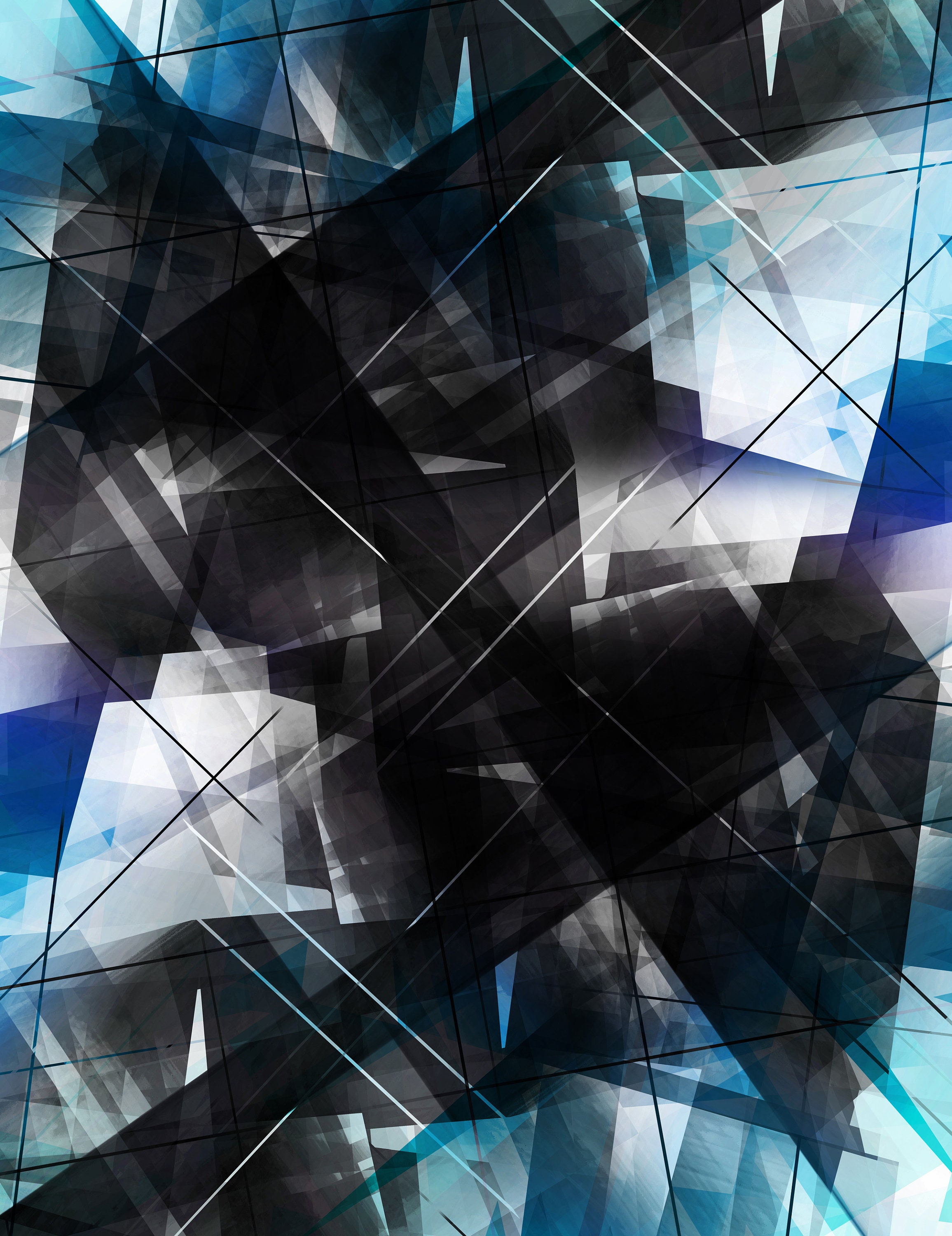 Geometric Abstract Art Print 'cubism 2.0' - Etsy