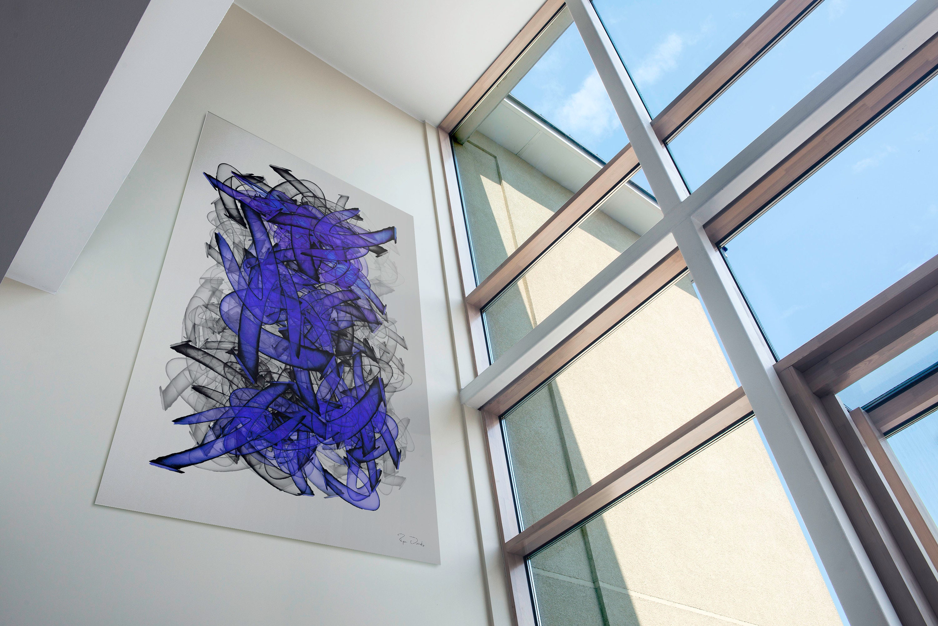 Ultra Violet Modern Abstract Graffiti Wall Art Painting - Etsy