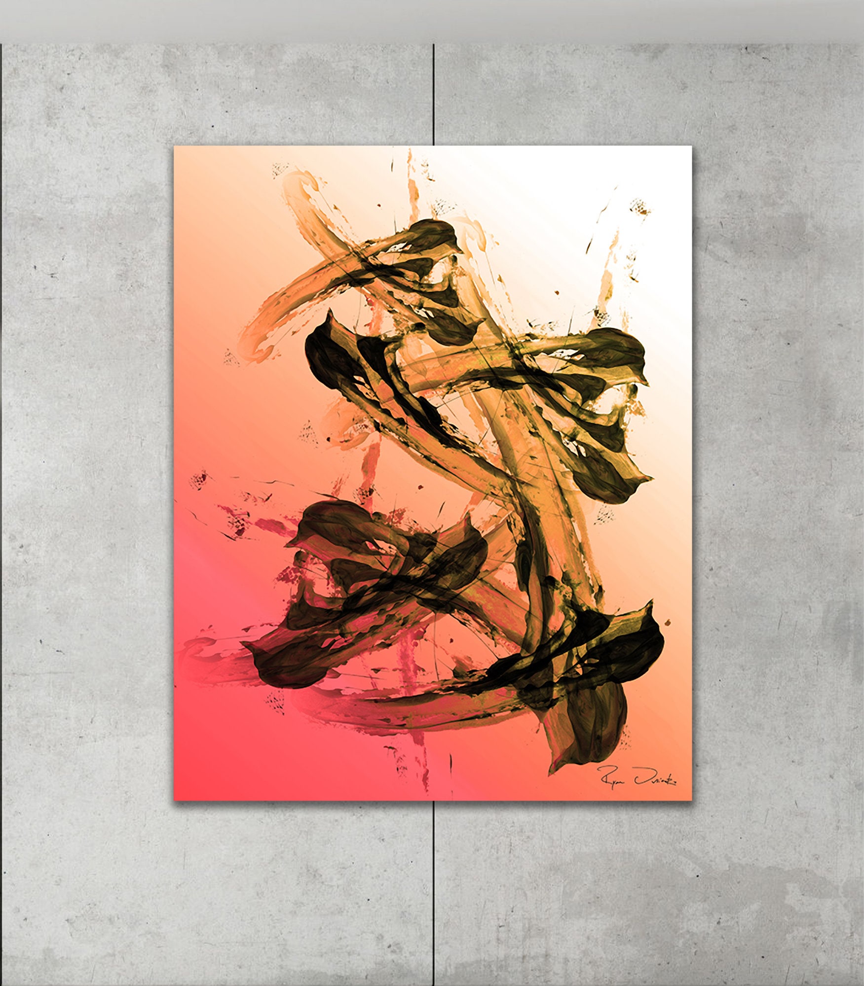 Modern Abstract Art Acrylic Glass Frame Large Modern - Etsy