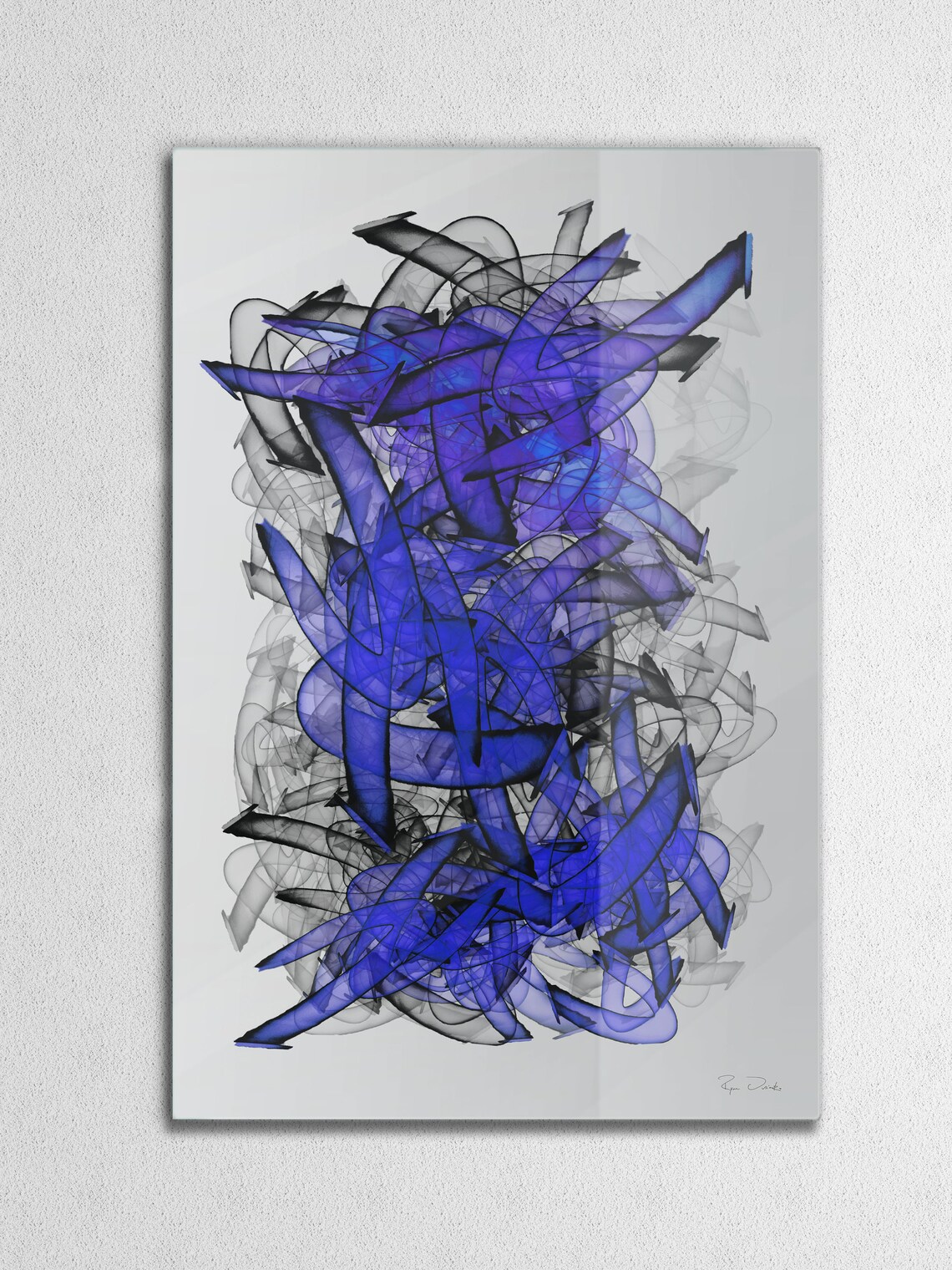 Ultra Violet Modern Abstract Graffiti Wall Art Painting - Etsy