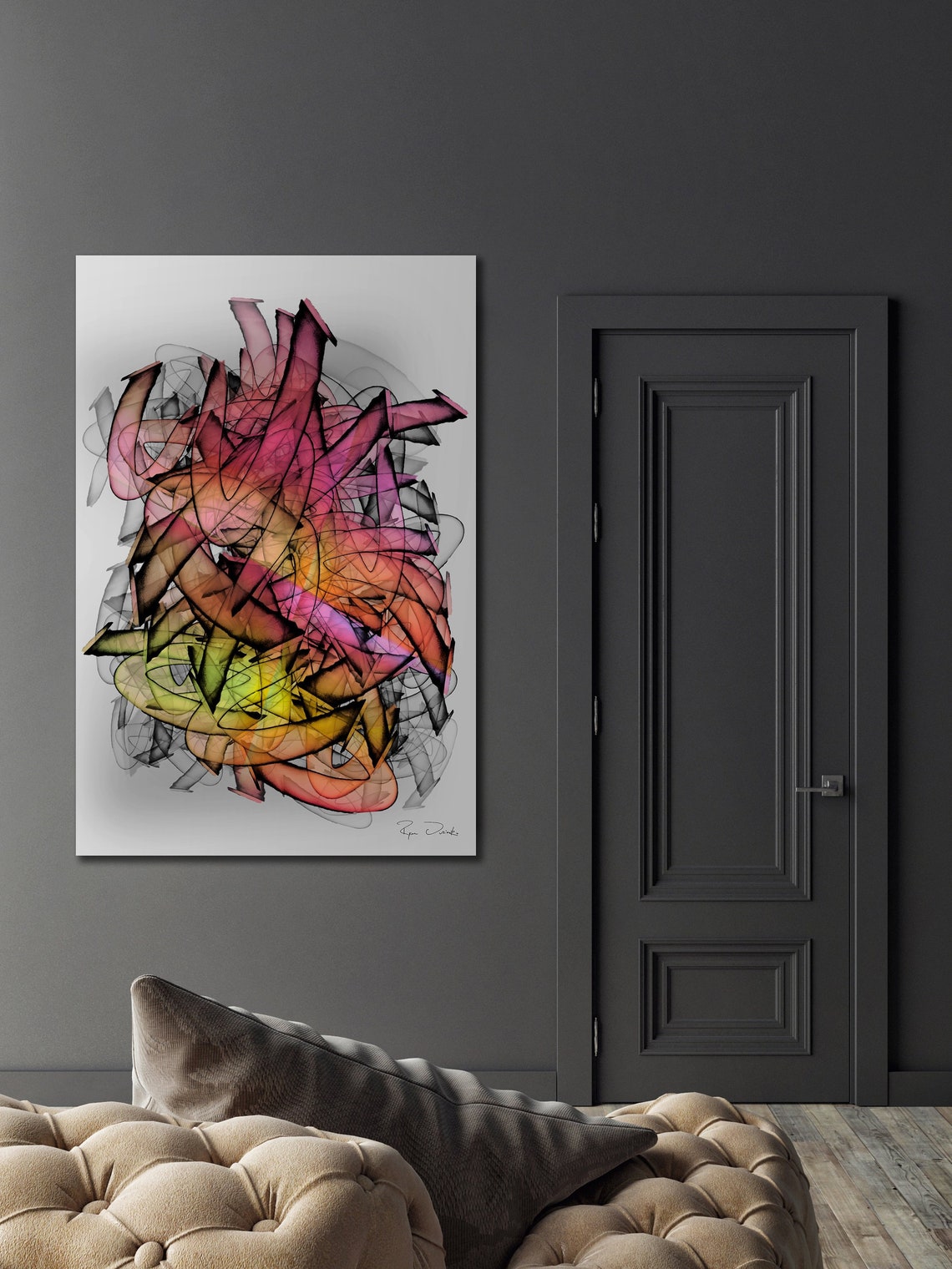 Extra Large Modern Graffiti Wall Art 'structura 34' - Etsy