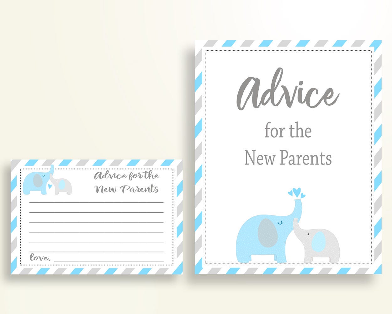Advice Cards Baby Shower Advice Cards Elephant Baby Shower | Etsy