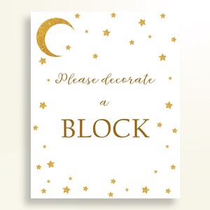 Sign A Block Baby Shower Decorate A Block Twinkle Twinkle - Etsy