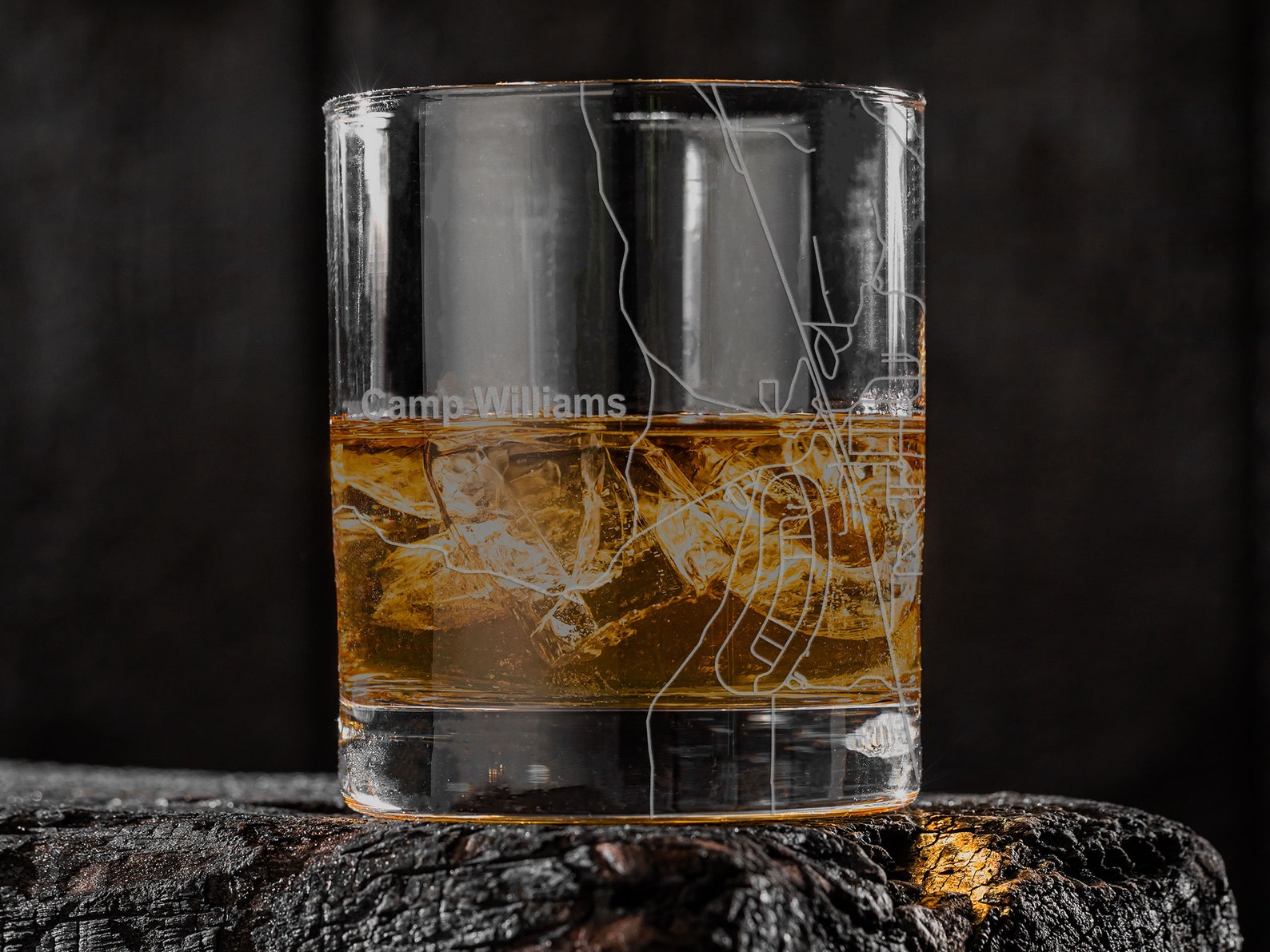 Camp Williams Utah Map Whiskey Glass Gift - Etsy