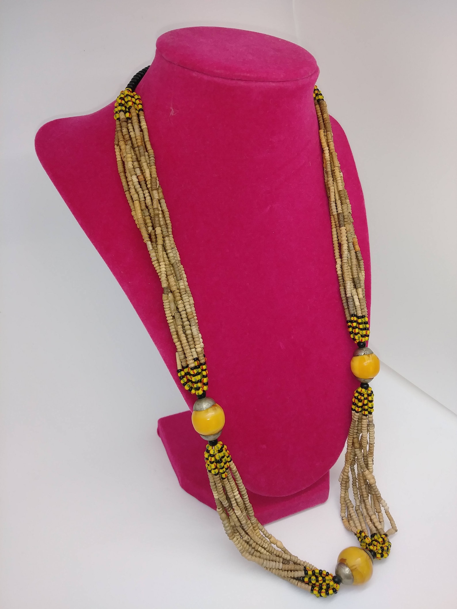 African Amber Bead Necklace - Etsy