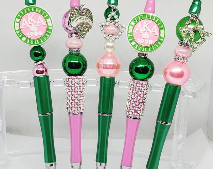 Pink and Green Pretty Pens - Etsy
