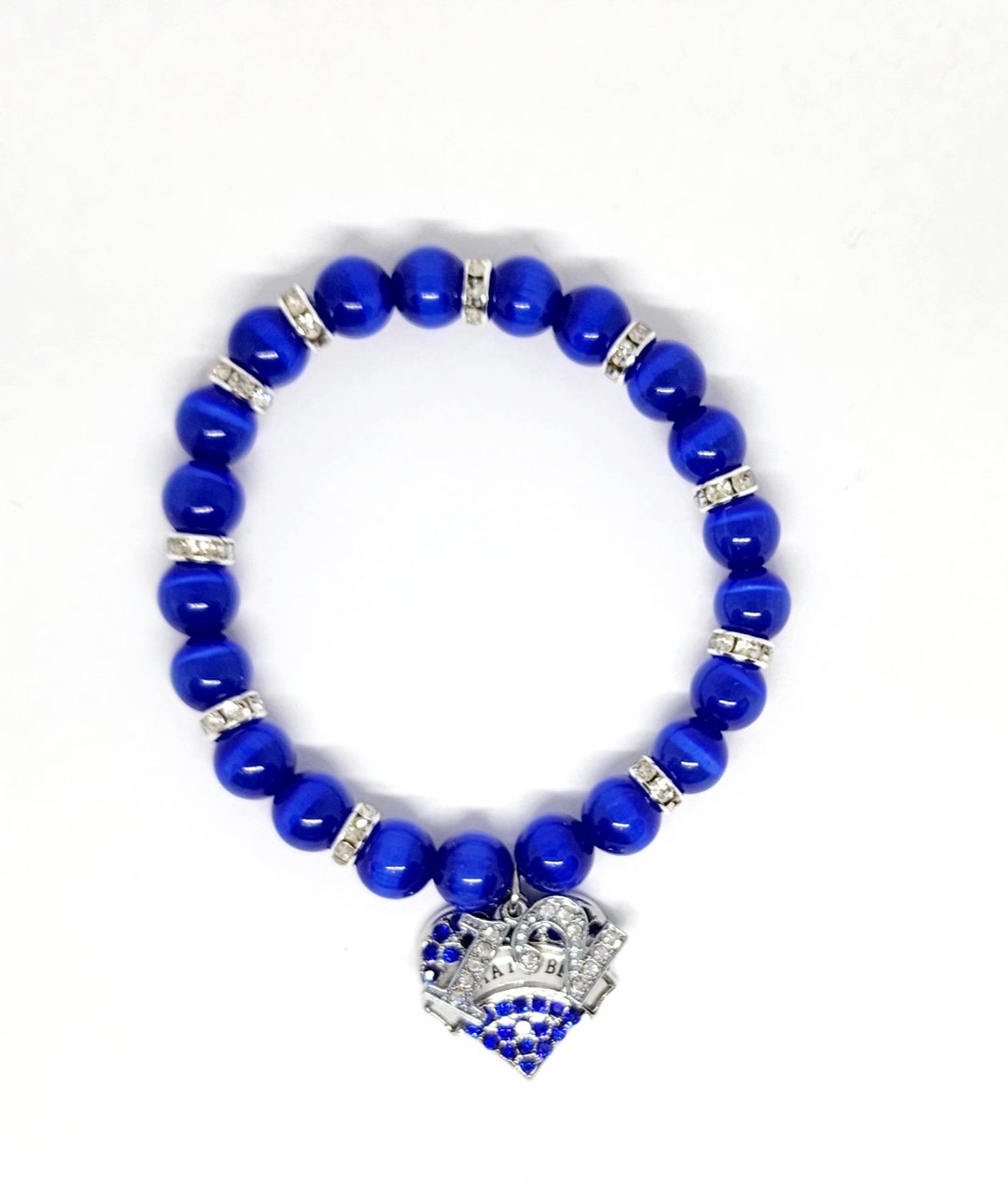 Zeta Phi Beta Inspired Line Bracelet With ZPB Heart Charm Numbers 11-19 ...