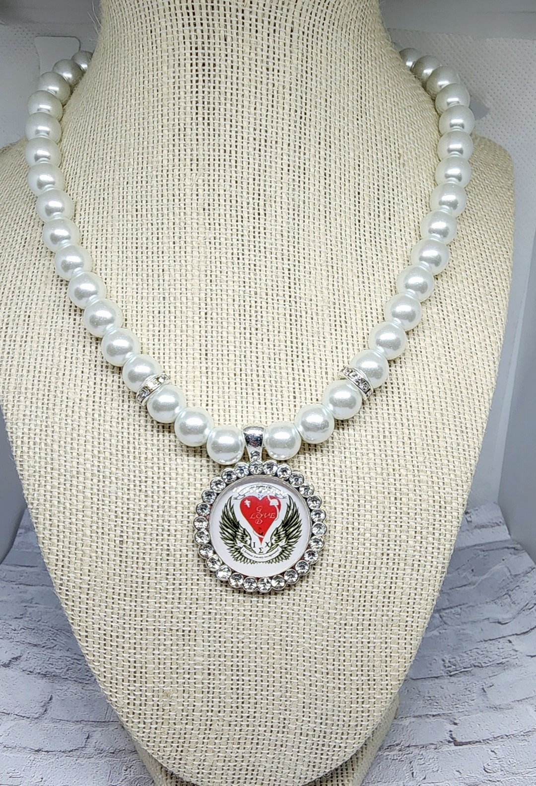 Iota Sigma Chi Pearl Necklace and Bracelet Set - Etsy