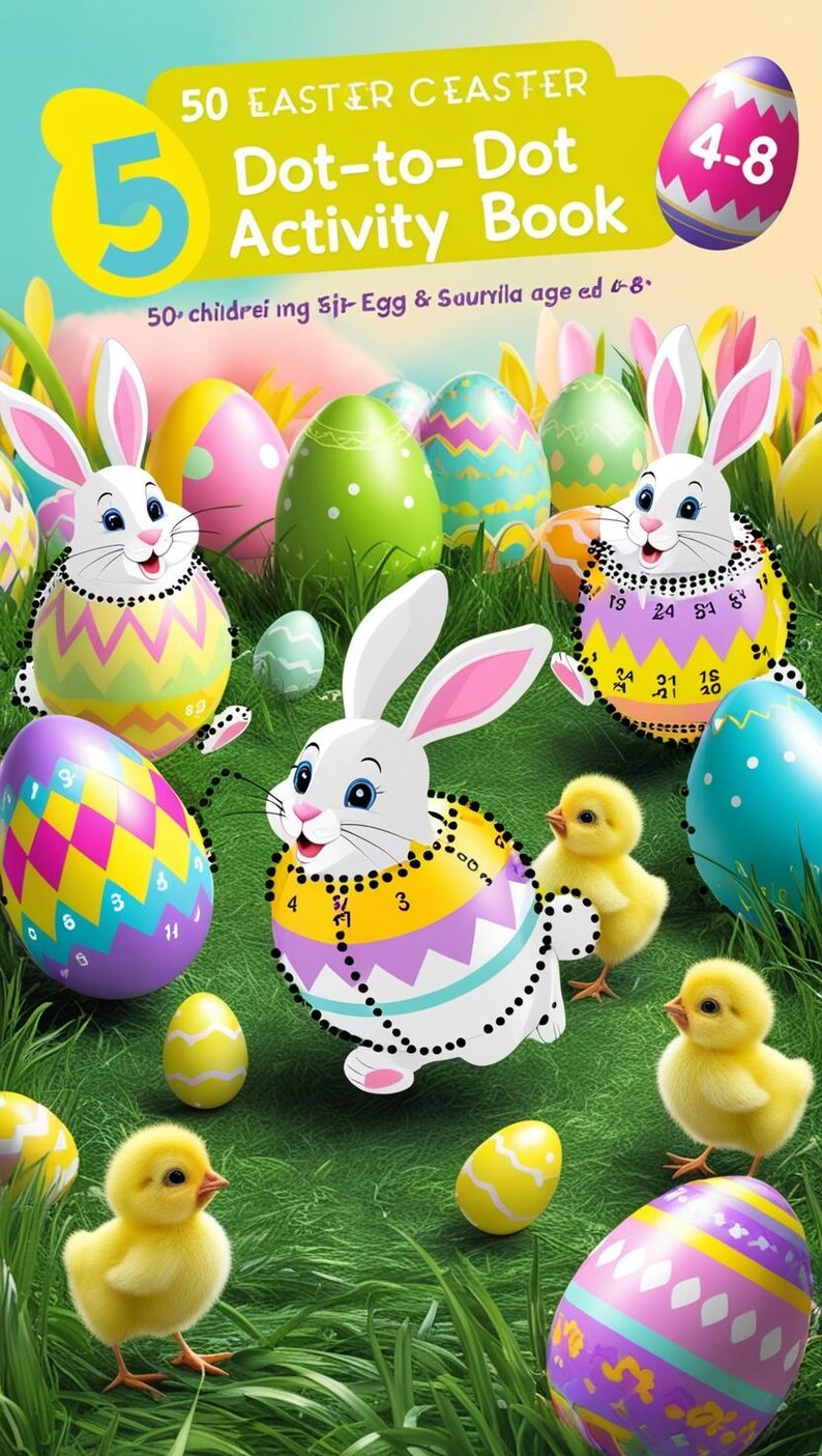 50 Easter Dot to Dot Activity Book | Connect the Dots Puzzles | Kids ...
