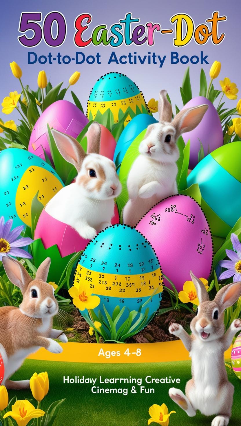 50 Easter Dot to Dot Activity Book | Connect the Dots Puzzles | Kids ...