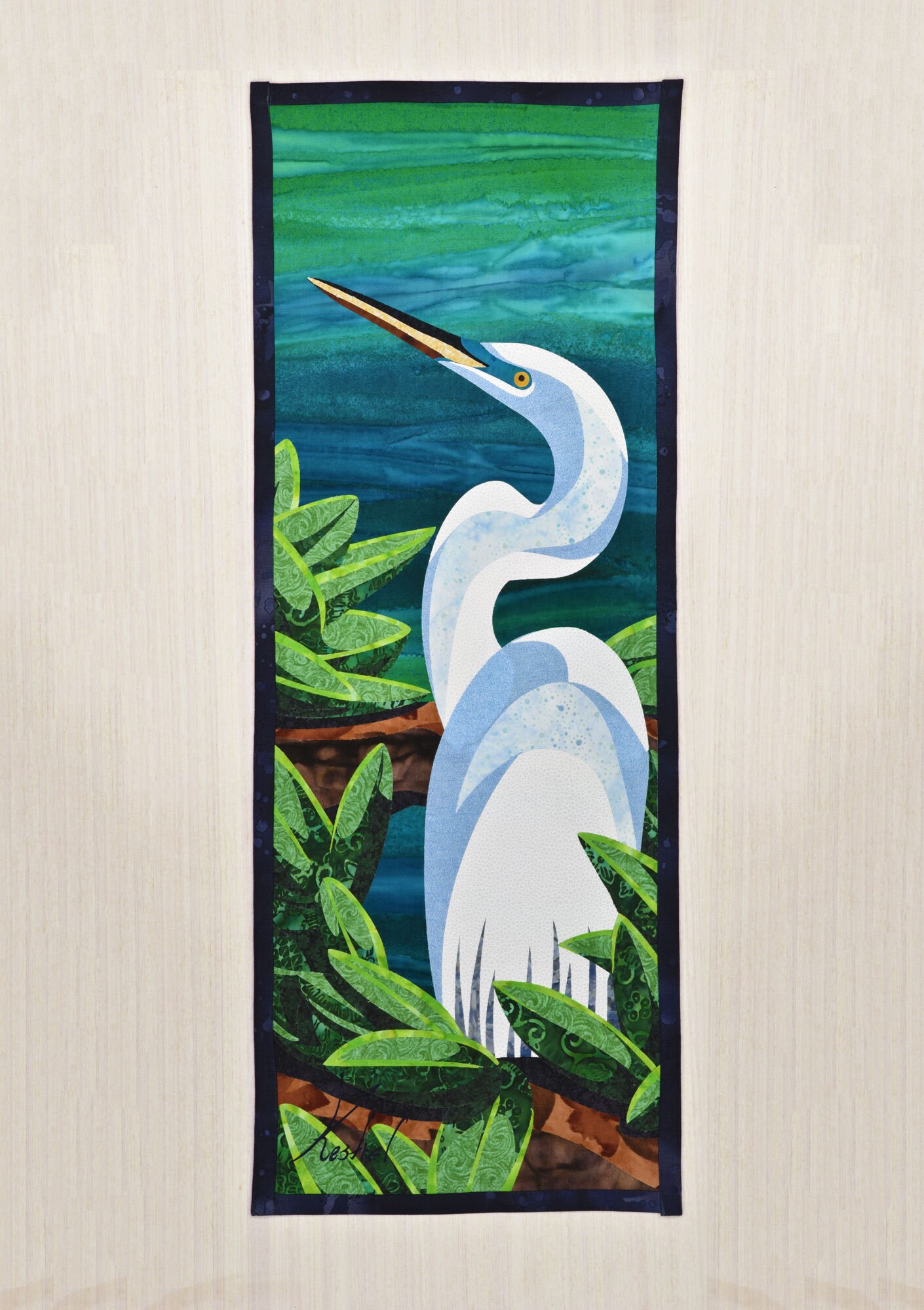 Great Egret Digital Pattern by Kestrel Michaud - DIY Quilt, Wall ...