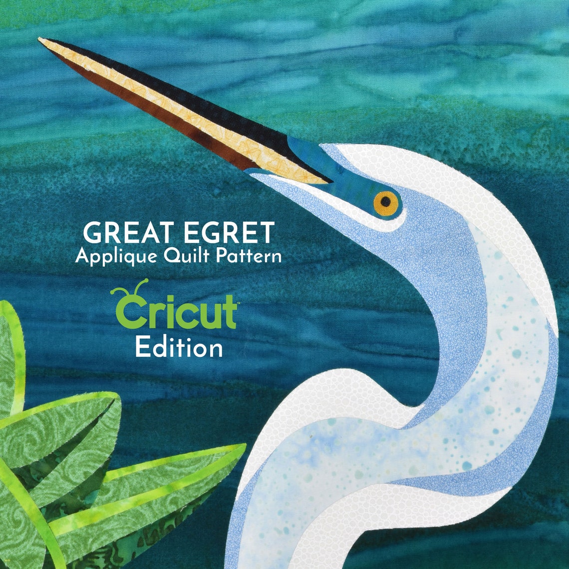 Great Egret Digital Pattern by Kestrel Michaud - DIY Quilt, Wall ...