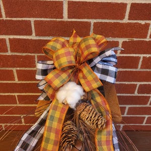 Fall Lantern Topper / Woodsy Swag / Rustic Swag / Front Door Decor ...