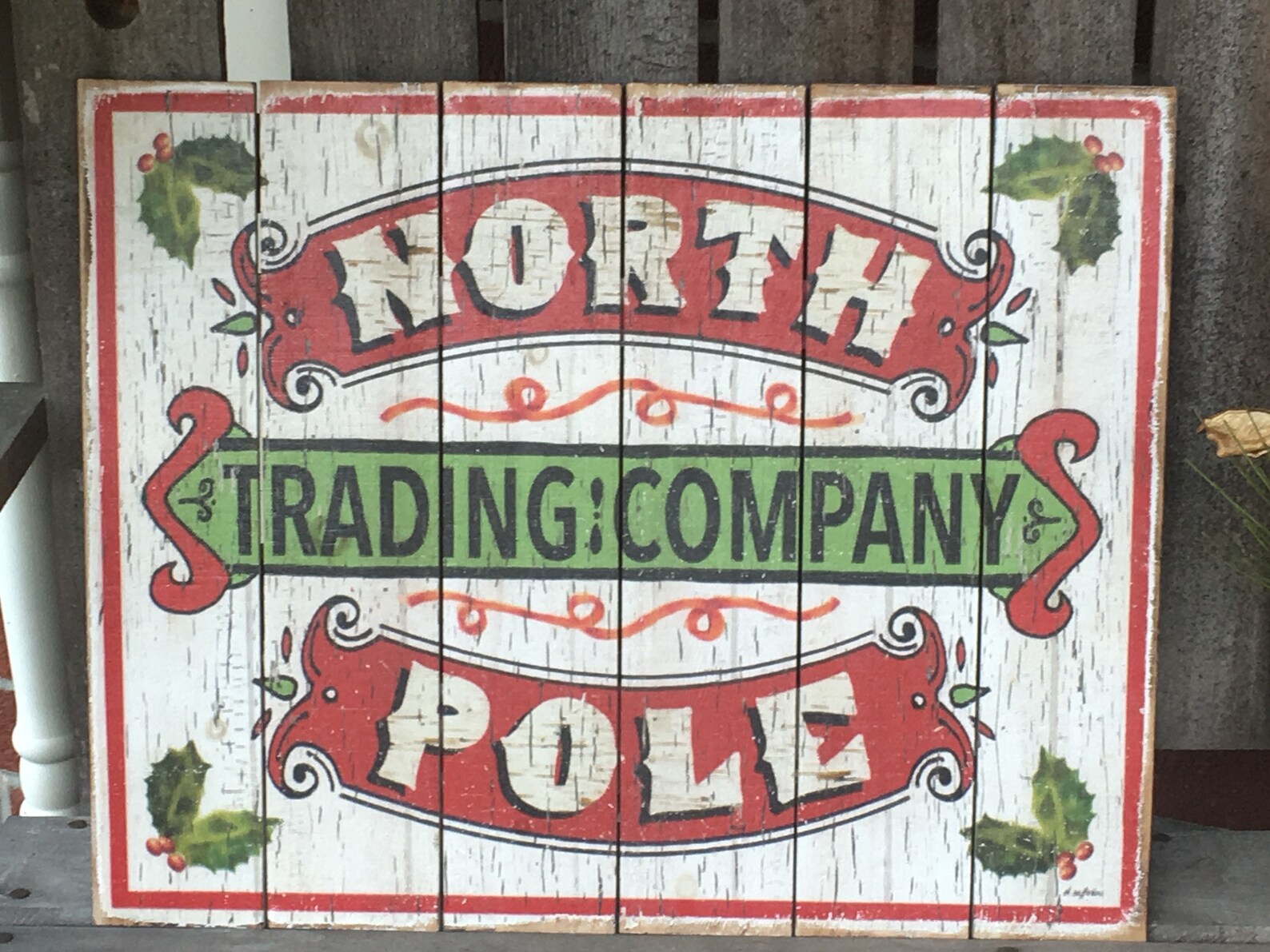 North Pole Trading Company Sign / Wood Farmhouse Sign / | Etsy