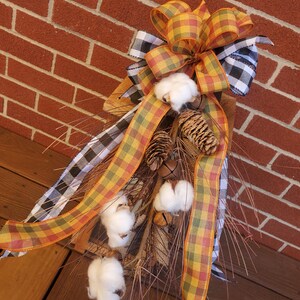 Fall Lantern Topper / Woodsy Swag / Rustic Swag / Front Door Decor ...