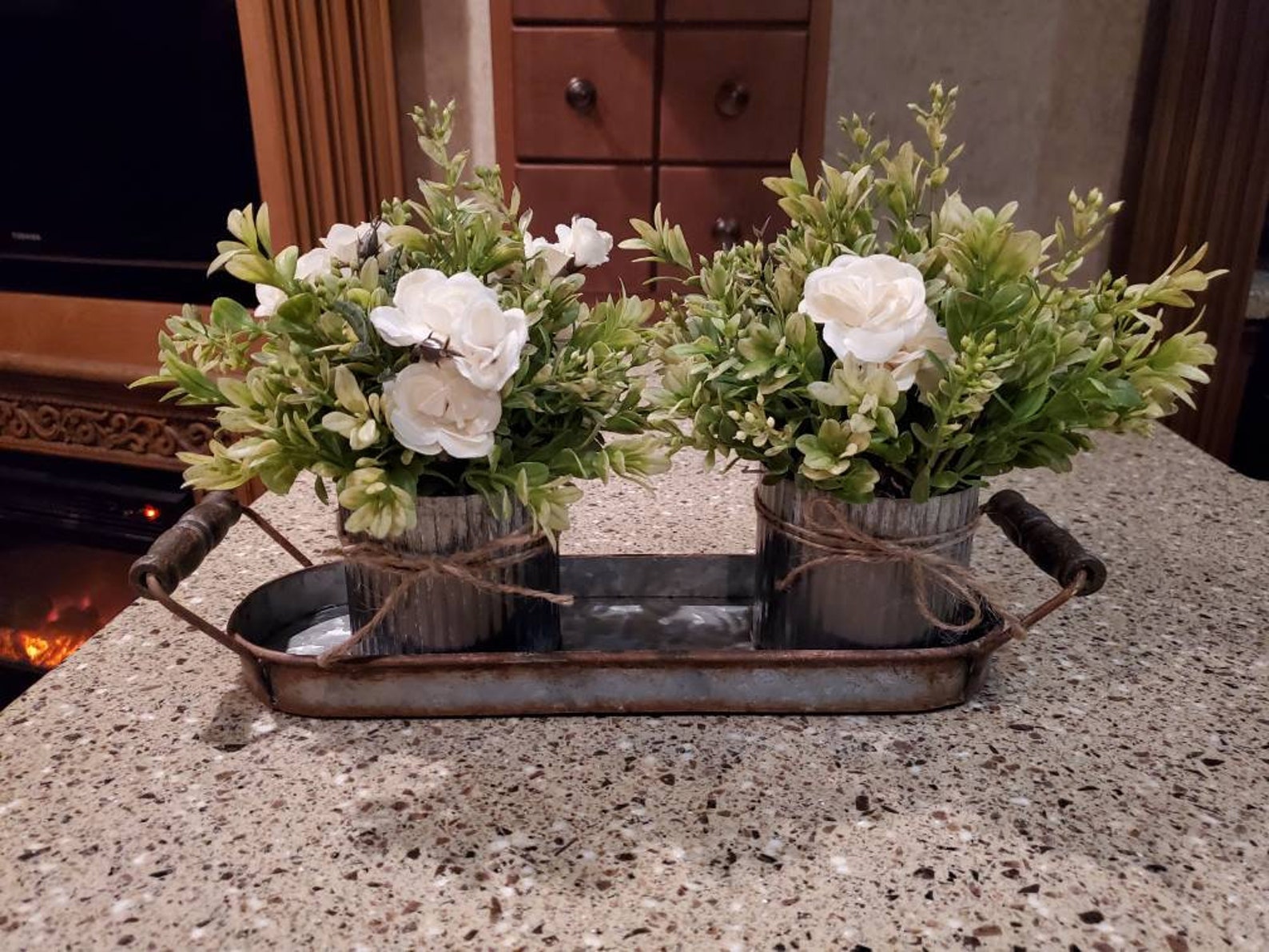 Farmhouse Centerpiece Farmhouse Decor / Rustic Greenery - Etsy
