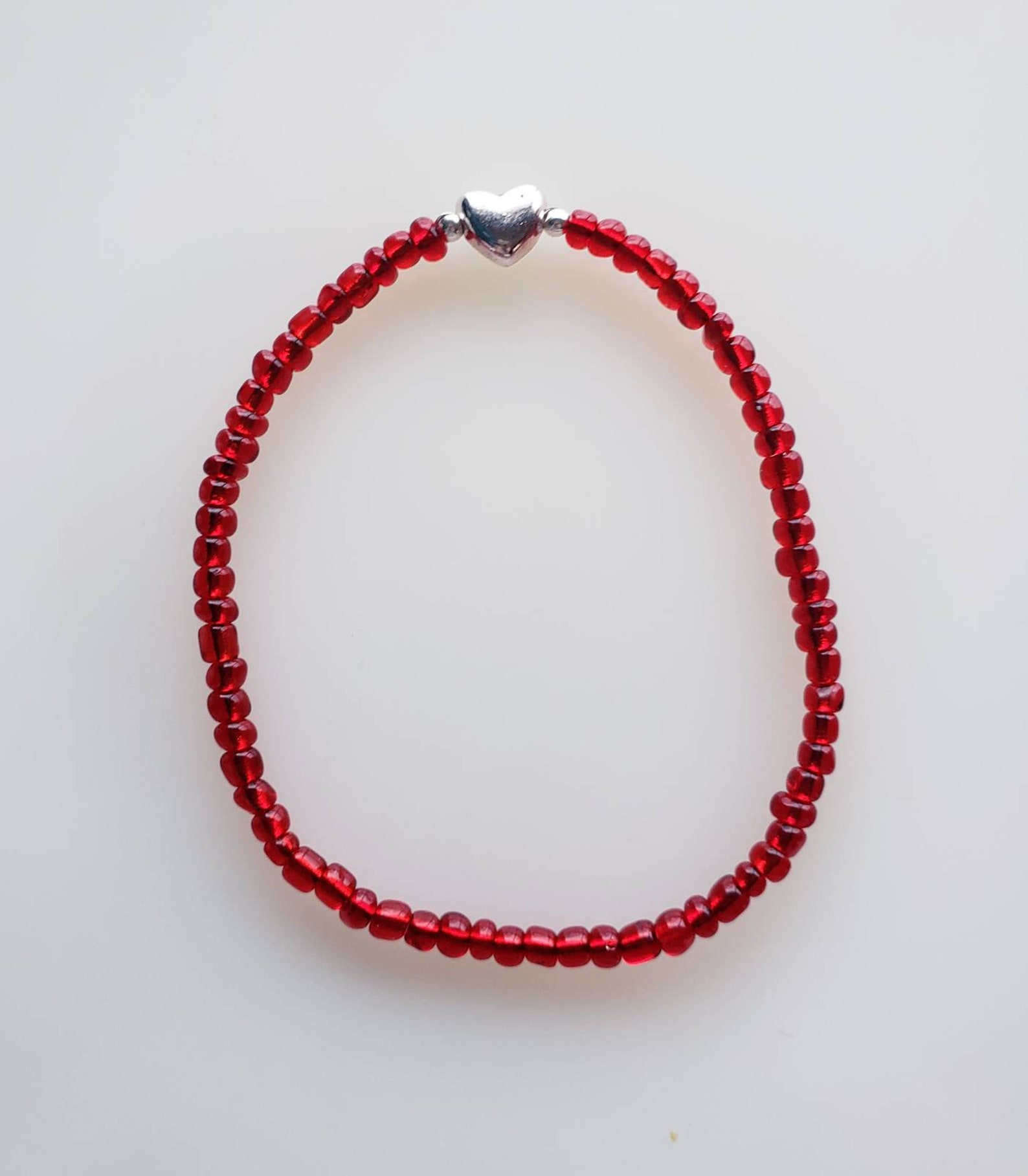 Heart Anklet Red Heart Bracelet Heart Jewelry Beach Anklet Summer ...