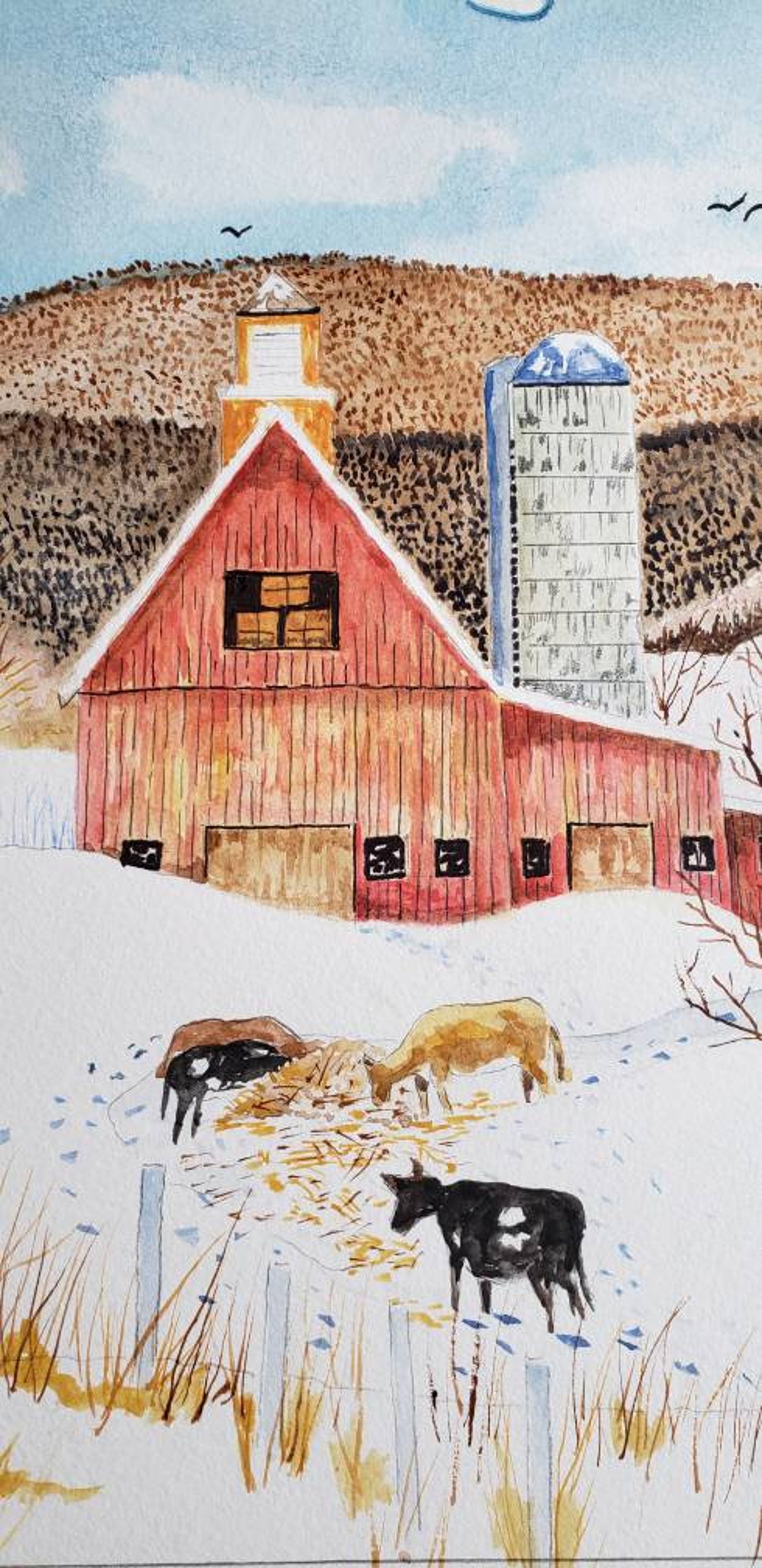 Red Barn Print Giclee Print Red Wall Art Farmhouse Decor Country Decor ...