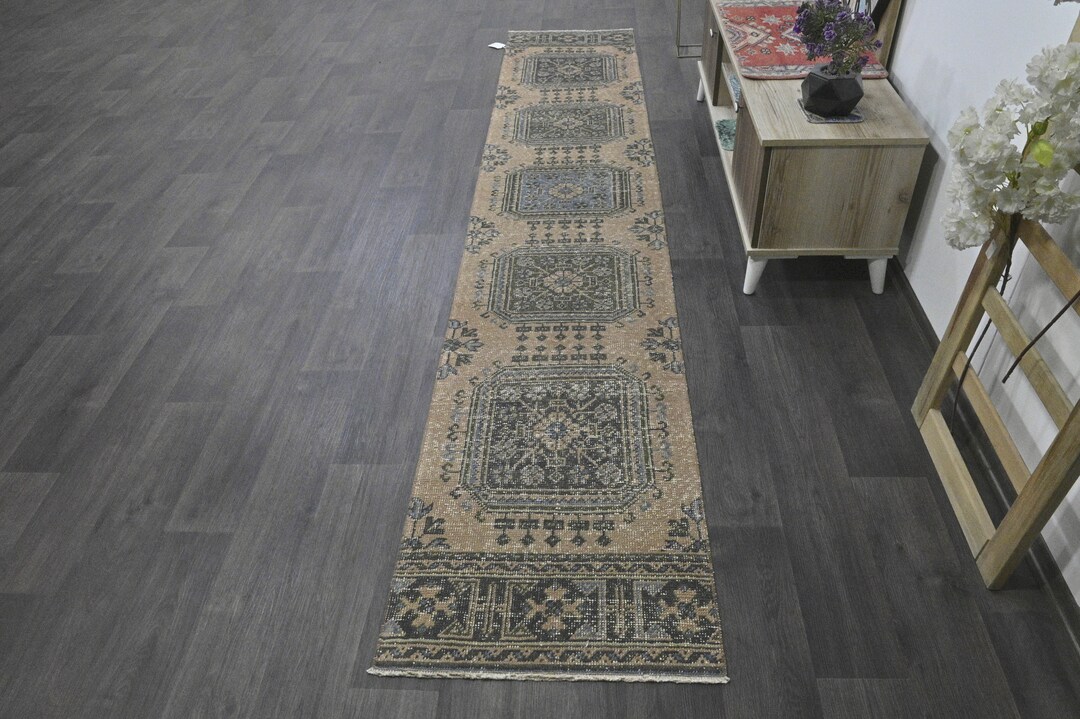 2'0 X 11'2 Ft Tan Runner, Oriental Runner, 2x11 Handmade Runner ...