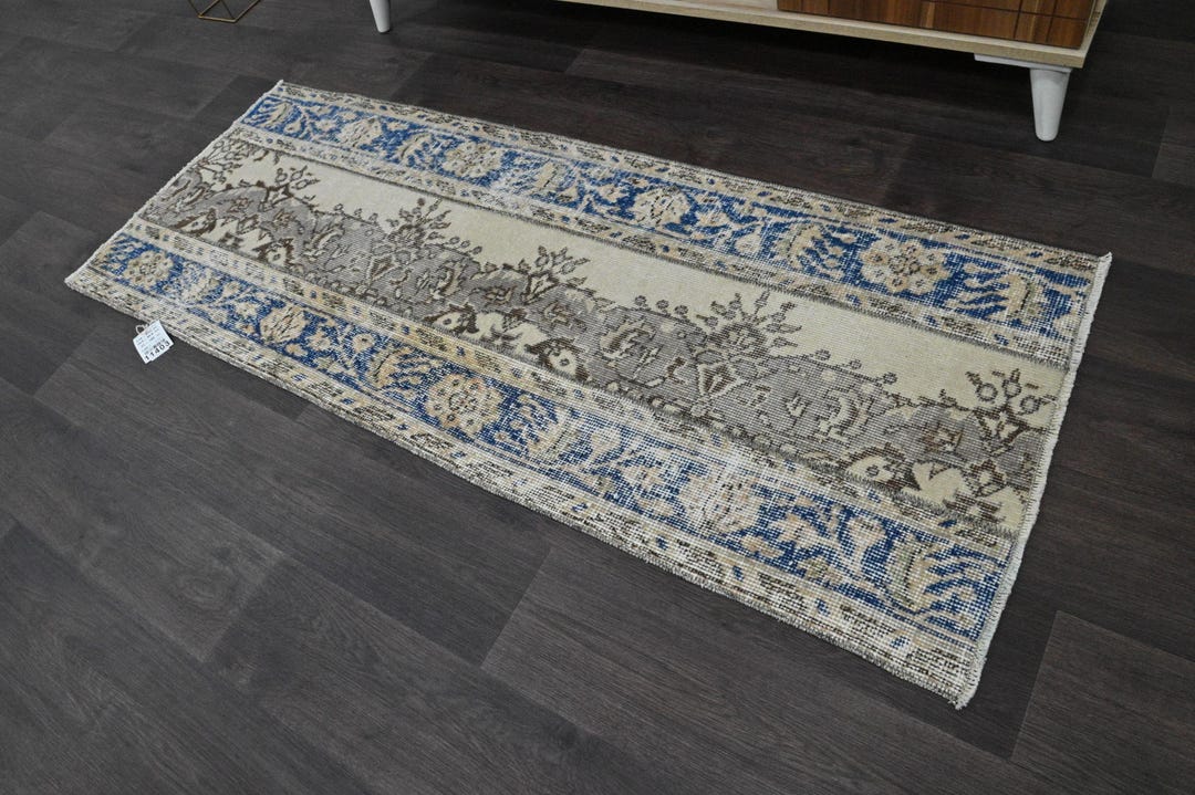 2x5 RUNNER RUG,1'7X5'4 Ft,vintage Runner 2x5,pastel Nötr Runner,runner ...