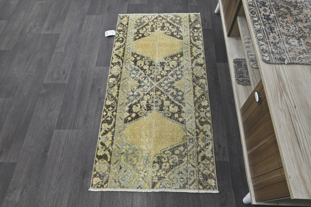 2x4 Rug, 2x4 Yellow Brown Doormat, 2x4 Home Decor Rug, 2x4 Turkısh Rug ...