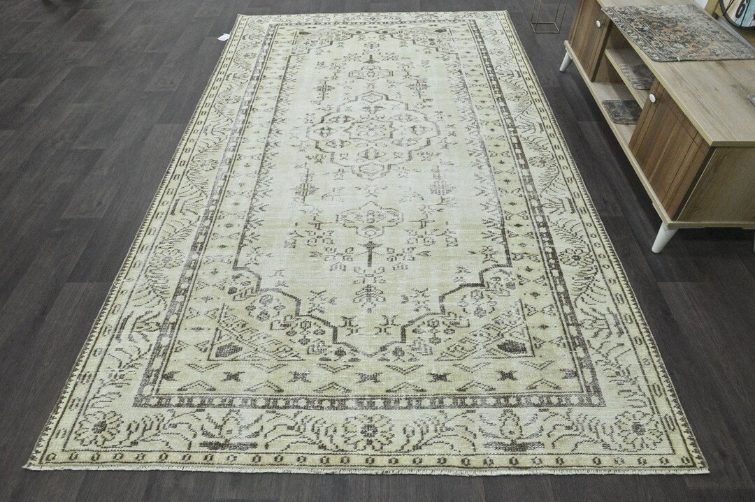 6x10 Rug, Natural Rug, 6x10 Turkish Rug, Vintage Rug 6x10, Handmade ...